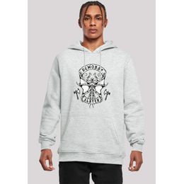 Kapuzenpullover F4NT4STIC "Stranger Things Demobat Slayer Netflix TV Series" Gr. L, grau (erdgrau) Herren Pullover Premium Qualität