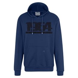 Kapuzensweatshirt Ahorn Sportswear "GRAPHIC NUMBER", Herren, Gr. 4XL, blau, 100% Baumwolle, normal, ohne Ausschnitt, Sweatshirts, mit modischem Frontprint
