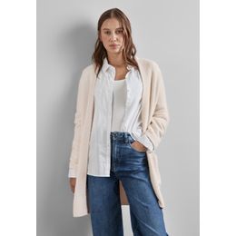 Cardigan Street One Gr. 36, weiß (lucid white) Damen Strickjacken aus softem Materialmix