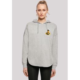 Kapuzenpullover F4NT4STIC "Rubber Duck Captain OVERSIZE HOODIE" Gr. XS, grau (grey) Damen Pullover Print