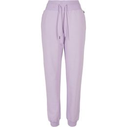 Jogginghose Urban Classics "Urban Classics Damen Ladies Organic High Waist Sweat Pants" Gr. 4XL, US-Größen, lila, Damen, 100% Baumwolle, unifarben, Hosen