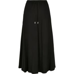 Jerseyrock Urban Classics "Urban Classics Damen Ladies Viscose Midi Skirt" Gr. L, schwarz, Damen, 100% Viskose, Röcke