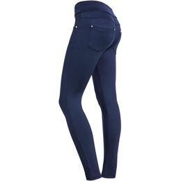 Leggings Freddy "NOW SKINNY YOGA" Gr. XS (34), N-Gr, blau (blue) Damen Hosen mit umschlagbaren Taillenbund