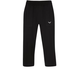 Jerseyhose TRIGEMA "TRIGEMA 3/4 Freizeithose" Gr. L, US-Größen, schwarz Damen Hosen