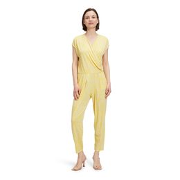 Overall Betty Barclay "Betty Barclay Jumpsuit mit überschnittenen Ärmeln" Gr. 36, Normalgrößen, gelb (beige/yellow) Damen Overalls Form