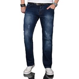 Regular-fit-Jeans Alessandro Salvarini "ASJulio" Gr. W30 L34, Länge 34, blau (as, 062, dunkelblau) Herren Jeans mit geradem Bein