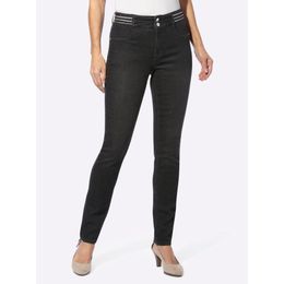 Bequeme Jeans Classic Basics Gr. 40, Normalgrößen, grau (graphit-denim) Damen Jeans