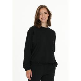 Sweatshirt Endurance "Timmia", Damen, Gr. 42, schwarz, 51% Polyester, 44% Modal, 5% Elasthan, unifarben, normal, Rundhals, Sweatshirts, in schlichtem Design