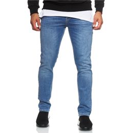 Straight-Jeans Rusty Neal "MELVIN", Herren, Gr. 34, Länge 34, blau (jeansblau), 98% Baumwolle, 2% Elasthan, unifarben, lang, Jeans, im klassischen 5-Pocket-Stil