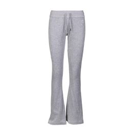 Sweathose Juicy Couture "LAYLA LOW RISE Damen" Gr. S, EURO-Größen, silver marl Damen Hosen Trainingshose Damen, Sweathose, Velour, Jogginghose, figurbetont, Sale