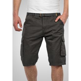 Cargoshorts Alessandro Salvarini "ASNico" Gr. W29, Normalgrößen, grau (anthrazit), Herren, Obermaterial: 100% Baumwolle, Hosen, inklusive passendem Gürtel