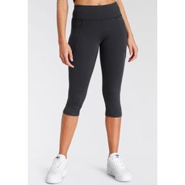 3/4-Leggings FAYN SPORTS "Train Slim Cropped" Gr. 34, N-Gr, schwarz Damen Hosen mit atmungsaktiven Einsätzen