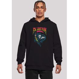 Kapuzenpullover F4NT4STIC "Fall Out Boy Rock And Roll Reaper" Gr. L, schwarz Herren Pullover Premium Qualität