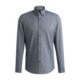 Businesshemd BOSS Orange "Rickert_M" Gr. M, N-Gr, blau (navy418) Herren Hemden mit Button-down-Kragen