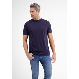 T-Shirt Lerros "Lerros Doppelpack T-Shirt Rundhals in Premium Baumwollqualität", Herren, Gr. L, blau (navy), 100% Baumwolle, Rundhals, Shirts