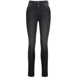 alife and kickin Mom-Jeans ALIFE & KICKIN "Damen LeonoraAK DNM Q" Gr. M, Normalgrößen, schwarz (black denim washed) Damen Jeans