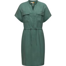 Blusenkleid Ragwear "Roisa" Gr. L (40), Normalgrößen, grün Damen Kleider stylisches Sommerkleid mit Bindeband