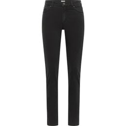 Slim-fit-Jeans Mustang "Style Crosby Relaxed Slim" Gr. 29, Länge 32, 4088 schwarz Damen Jeans