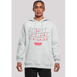 Kapuzenpullover F4NT4STIC "Stranger Things In Your Dreams Netflix TV Series" Gr. L, grau (erdgrau) Herren Pullover Premium Qualität