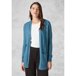 Cardigan Cecil Gr. L (42), blau (aqua melange) Damen Strickjacken aus softem Materialmix