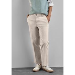 Chinos Street One Gr. 38, Länge 28, beige (stone beige) Damen Hosen mit Bügelfalte