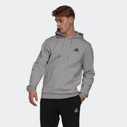 Kapuzensweatshirt adidas Sportswear "ESSENTIALS FLEECE HOODIE" Gr. 4XL, grau (medium grey heather / black) Herren Sweatshirts