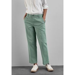 Chinos Street One Gr. 34, Länge 28, grün (seafoam green) Damen Hosen mit Bügelfalte