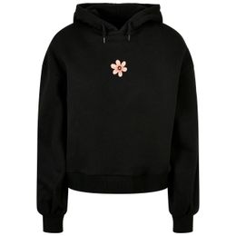 Kapuzenpullover Merchcode "Merchcode Damen Ladies Spring - Grow through 1 Oversized Hoody" Gr. L, schwarz (black) Damen Pullover