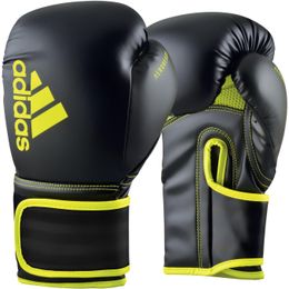 Boxhandschuhe adidas Performance "Hybrid 80" Gr. 12, gelb (gelb, schwarz), Boxhandschuhe, 12 12 oz, Kunstleder