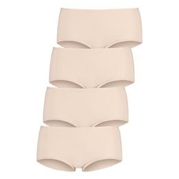 Hipster Lascana, Damen, Gr. 32/34, beige (champagner), Obermaterial: 95% Baumwolle, 5% Elasthan, unifarben, Unterhosen, aus elastischer Baumwolle