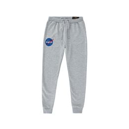 Jogginghose Alpha Industries "Alpha Industries Kids - Jogger NASA Kids-Teens" Gr. 14, Normalgrößen, grau (grey heather) Mädchen Hosen