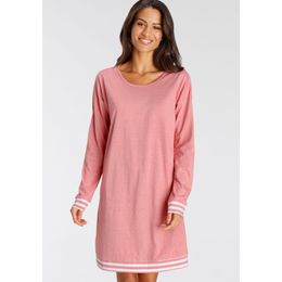 Sleepshirt Vivance Dreams Gr. 48/50, N-Gr, rosa (rosa meliert) Damen Kleider mit Streifen-Details