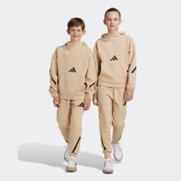 Sporthose adidas Sportswear "J Z.N.E. PT" Gr. 152, N-Gr, beige (magic beige, black) Kinder Hosen