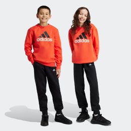 Trainingsanzug adidas Sportswear "ESSENTIALS BIG LOGO KIDS JOGGINGANZUG" Gr. 164, rot (bright red) Kinder Sportanzüge