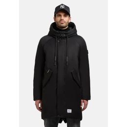 Kurzmantel Khujo "Anth-YM", Herren, Gr. L52, schwarz, Obermaterial: 100% Polyester, Innenfutter: 100% Nylon, Wattierung: 100% Polyester, lässig geschnitten ca. Mitte Oberschenkel, hoch geschlossener Ausschnitt, weit Rippstrickbündchen, Mäntel, Sportlicher kurzer Herren Wintermantel