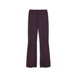 Leggings Puma "DARE TO Strukturierte Leggings Damen", Damen, Gr. L, Normalgrößen, lila (midnight plum aop lila), Obermaterial: 88% Polyester, 12% Elasthan, eng, Hosen