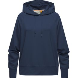 Kapuzensweatshirt Ragwear "Tonna" Gr. 4XL (48), blau (navy) Damen Sweatshirts Moderner Hoodie in angesagtem Oversize-Schnitt