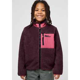 Fleecejacke Jack Wolfskin "ICE CURL JACKET K" Gr. 104, pink (boysenberry-pink) Kinder Jacken