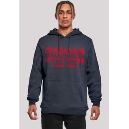 Kapuzenpullover F4NT4STIC "Stranger Things Flames Netflix TV Series" Gr. M, blau (navy) Herren Pullover Premium Qualität