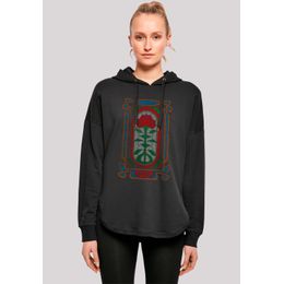 Kapuzenpullover F4NT4STIC "Stranger Things Rose Window Netflix TV Series", Damen, Gr. XS, schwarz, Obermaterial: 100% Baumwolle, oversize, Pullover Kapuzenpullover, Premium Qualit&auml;t