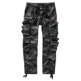 Stoffhose Brandit "Brandit Herren Pure Slim Fit Trouser" Gr. L, US-Größen, grün (darkcamo) Herren Hosen