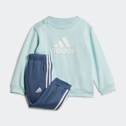 Trainingsanzug adidas Sportswear "I BOS LOGO JOG" Gr. 62, grün (halo mint / white) Kinder Sportanzüge