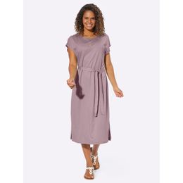 Jerseykleid Classic Basics "Jersey-Kleid" Gr. 38, Normalgrößen, lila (mauve) Damen Kleider