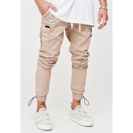 Cargohose behype "YONAH" Gr. 30, Länge 32, beige Herren Hosen mit elastischem Bund