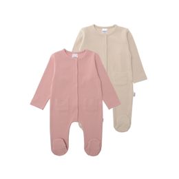 Overall Liliput Gr. 50, EURO-Größen, braun (braun, rosa), Kinder, 95% Baumwolle, 5% Polyester, Overalls, mit praktischer Druckknopfleiste