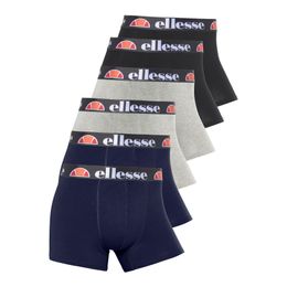 Boxershorts Ellesse "MILLARO 6 PACK FASHION TRUNKS" Gr. XL, schwarz (black, grey, n) Herren Unterhosen