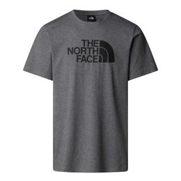 T-Shirt The North Face "M S/S EASY TEE" Gr. XL, grau (tnf medium grau heather), Herren, Single Jersey, Obermaterial: 60% Baumwolle, 40% Polyester, unifarben, Shirts