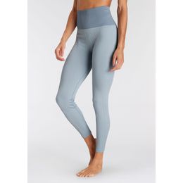 Leggings Vivance ACTIVE "-Sporthose" Gr. M (40/42), N-Gr, blau (hellblau) Damen Hosen Jacquardmuster und breitem Bund