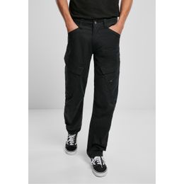 Cargohose Brandit "Brandit Herren Adven Slim Fit Cargo Pants", Herren, Gr. L, US-Größen, schwarz, 98% Baumwolle, 2% Elasthan, unifarben, normal, Hosen