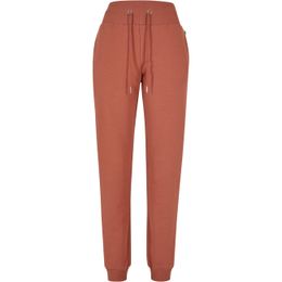 Jogginghose Urban Classics "Urban Classics Damen Ladies Organic High Waist Sweat Pants" Gr. 4XL, US-Größen, orange (terracotta) Damen Hosen